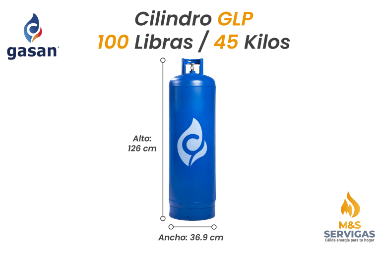 Cilindro de GLP de 45 KG / 100 Libras – Máxima Capacidad y Autonomía ...